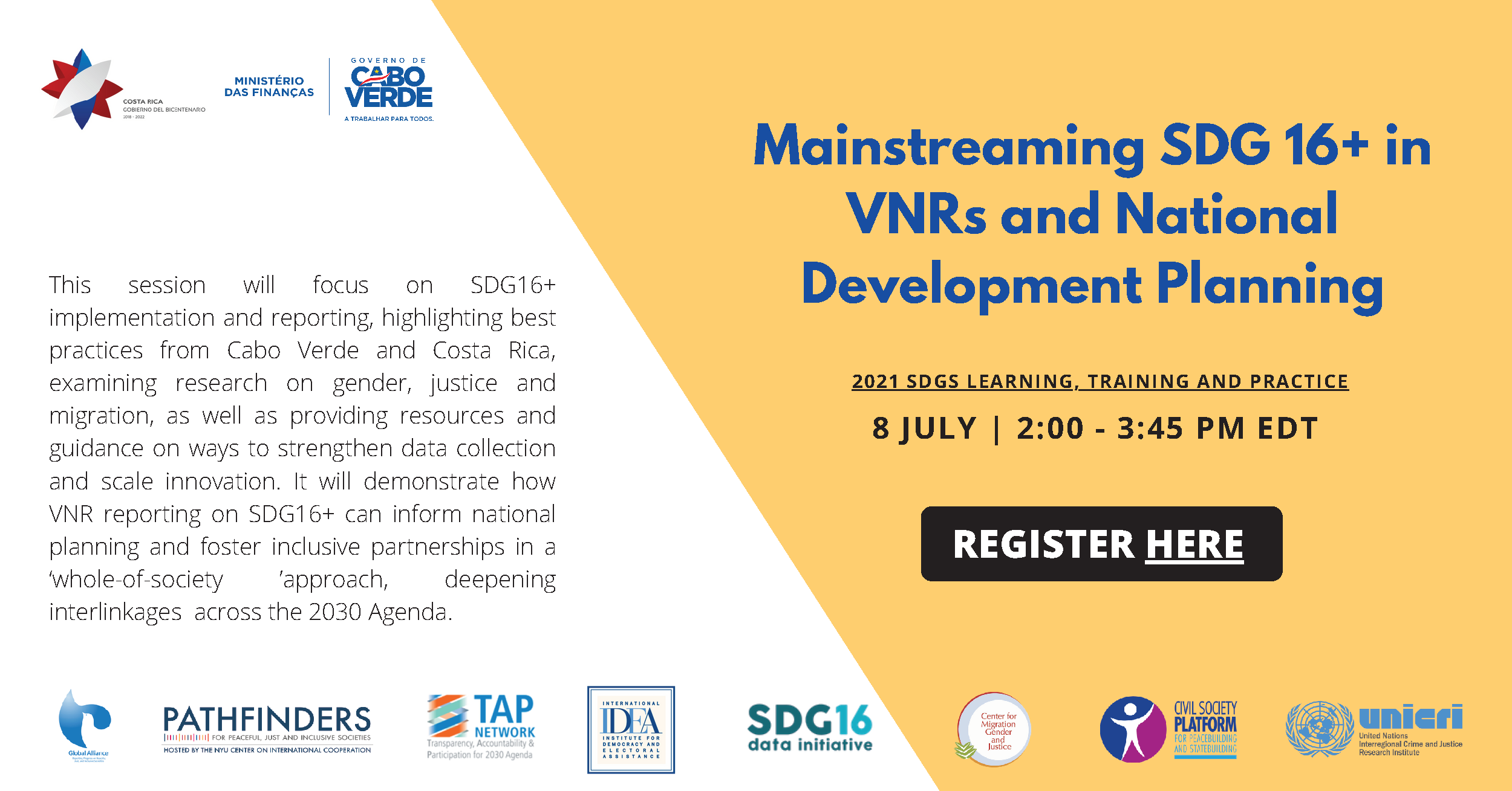 Mainstreaming SDG 16+ in VNRs and National Development Planning | International IDEA
